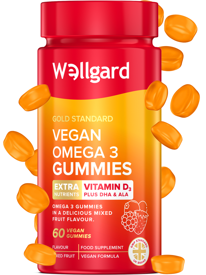 Vegan Omega 3 Gummies, Algae-Derived DHA & ALA - Wellgard