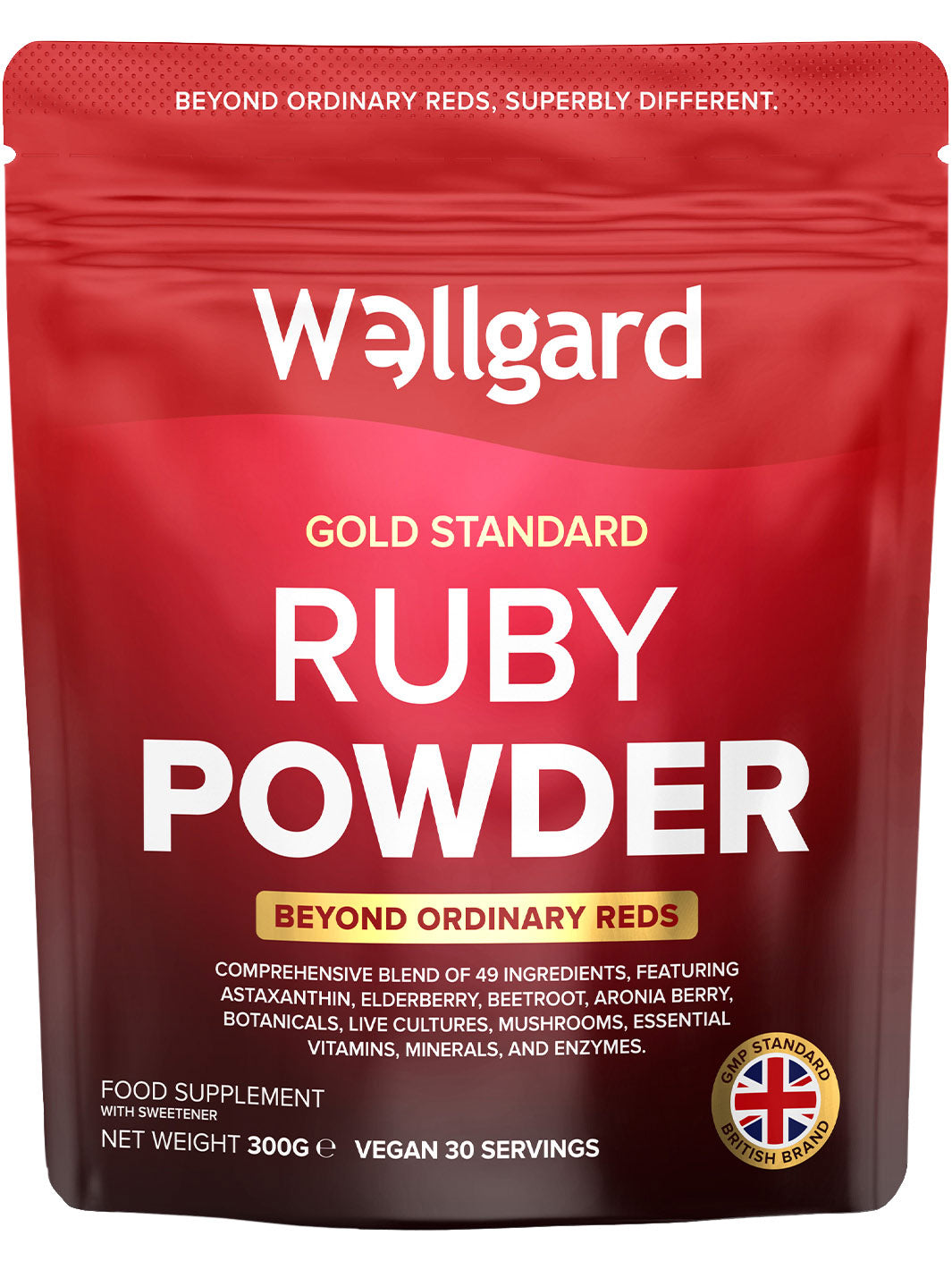 Wellgard Ruby Powder 49 Ingredients Including Astaxanthin, Beetroot ...