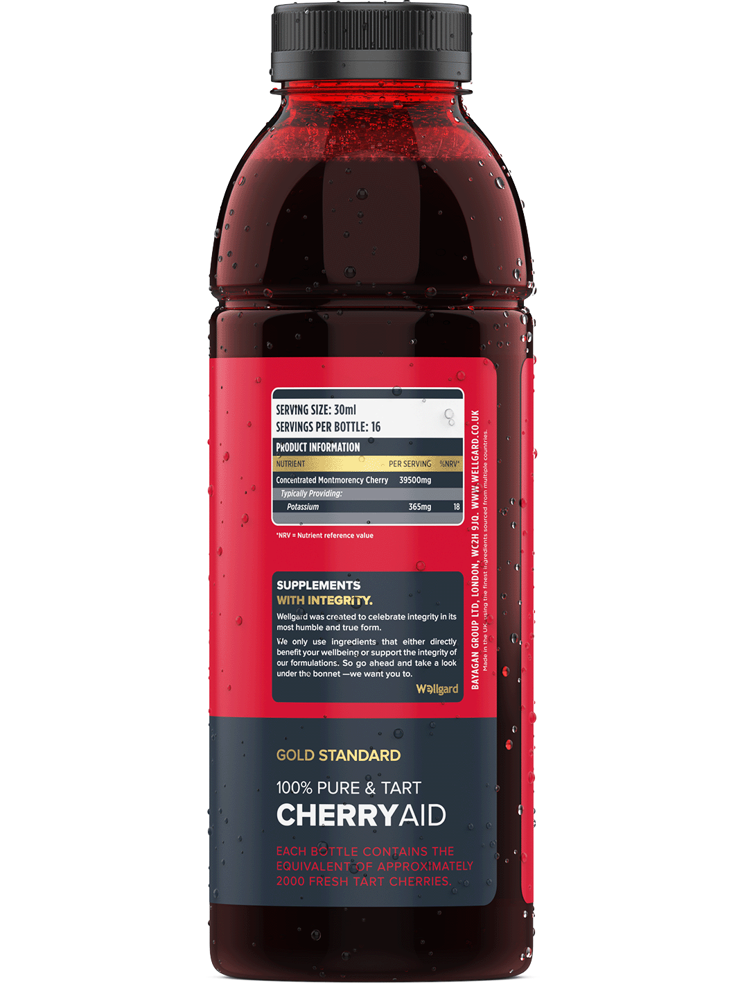 CherryAid 100% Pure Tart Cherry Concentrate 500ml - Wellgard