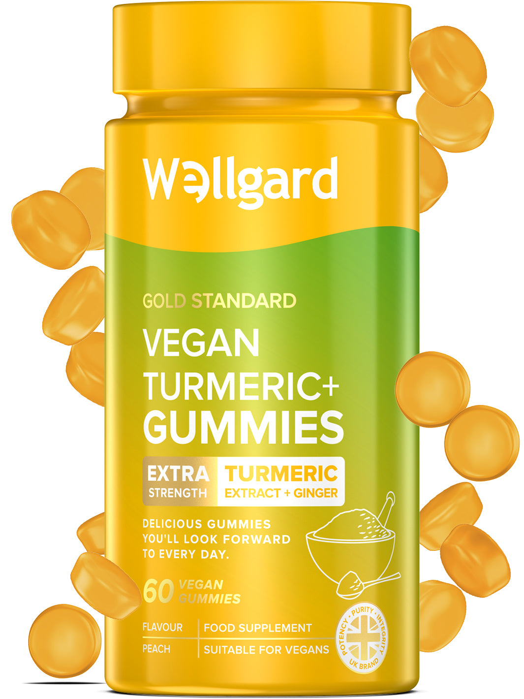 Vegan Turmeric Gummies with Ginger - Wellgard