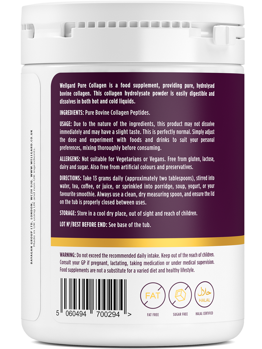 Collagen Powder, Bovine Collagen Supplement, Halal, Kosher - Wellgard